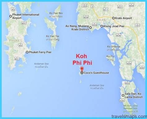 Koh Phi Phi Map Travelsmaps Com