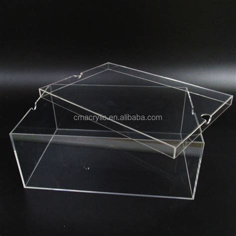 Acrylic Large Plexiglass Clear Rectangular Display Shoe Storage Box