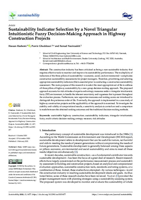 Pdf Triangular Fuzzy Approach For Sustainability Metrics
