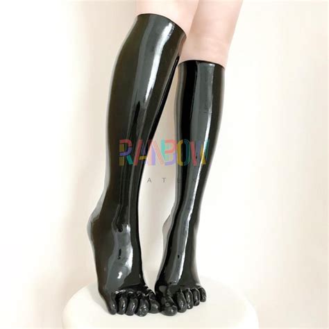Latex Toe Socks Latex Toe Socks Calf Lengthfashion For Catsuitunisex