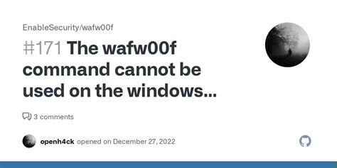 the wafw00f command cannot be used on the windows system · issue 171
