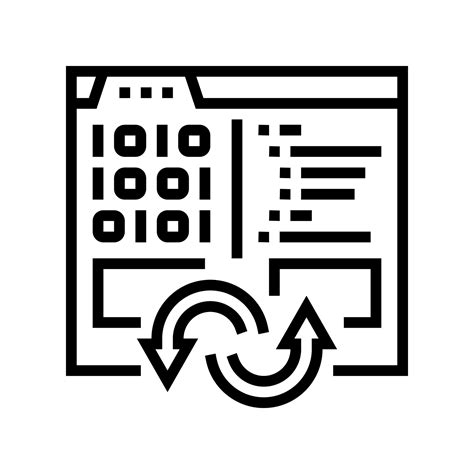 Program Code Converter Line Icon Vector Illustration Vector Art At Vecteezy