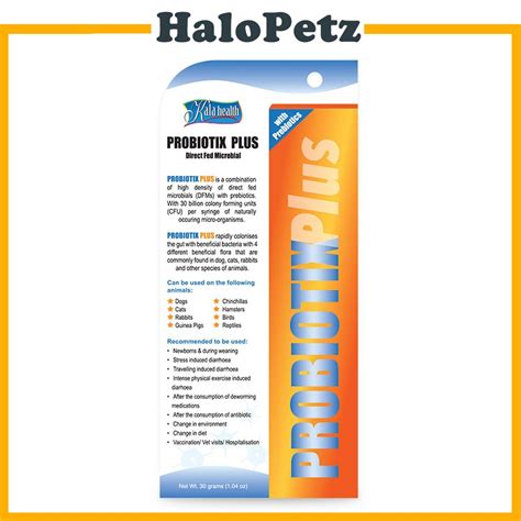 Kala Health Probiotix Plus Pet Supplements Probiotics Plus 2 Sizes