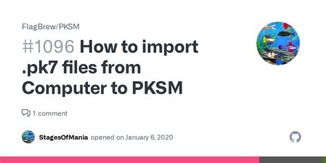 How To Import Pk7 Files From Computer To Pksm · Issue 1096 · Flagbrew