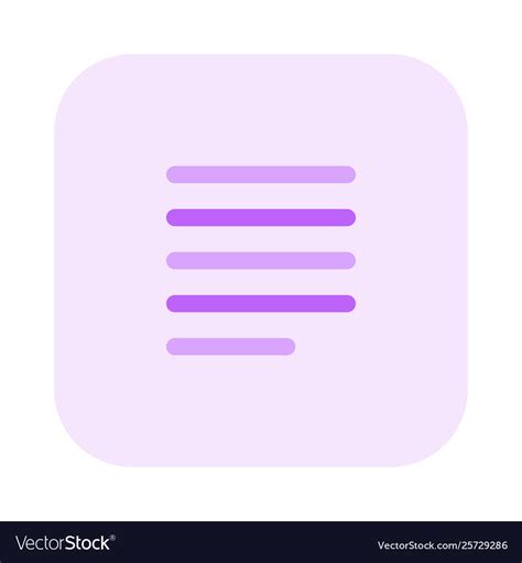 Justify Left Alignment Paragraph Setting Text Vector Image