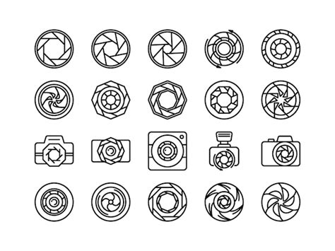 Premium Vector Shutter Camera Icons Photo And Photography Objects