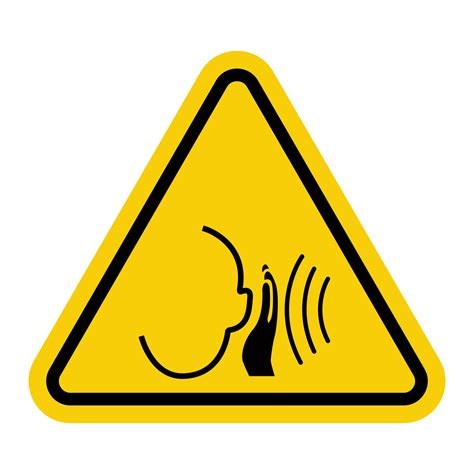 High Noise Areas Hearing Protection Sign Wear Headphones Or Earplugs