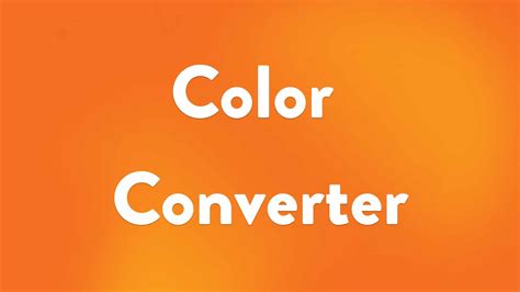 hex to rgb and rgb to hex color converter tool effeect
