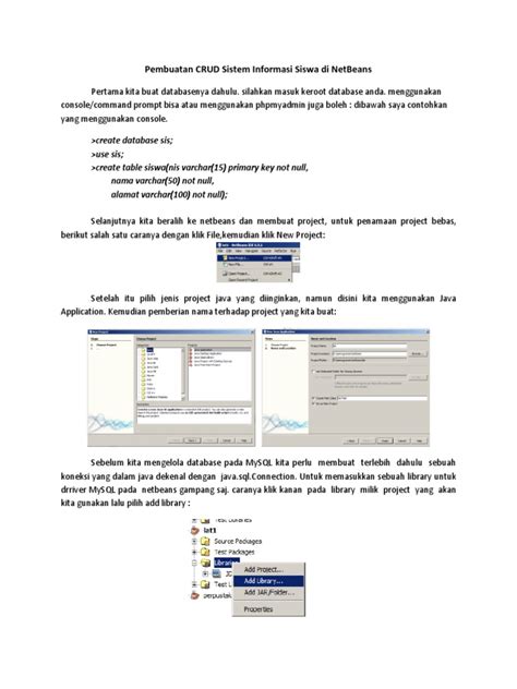 (PDF) 1. Pembuatan CRUD Sistem Informasi Siswa Di NetBeans - DOKUMEN.TIPS
