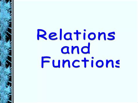 Relations And Functions Ppt Physics Science