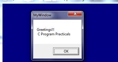 C Program Practicals Windows Message Box Using C Program