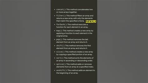 Part 1 Javascript Array Methods With Examples Phpwala Youtube