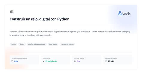 Crea Un Reloj Digital Con Python Interfaz Gráfica De Usuario Tkinter Labex