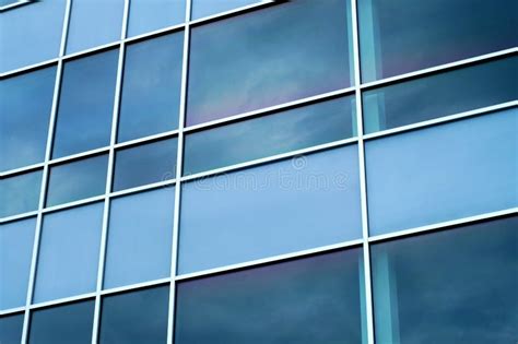 Blue Squares Window Office Modern Perspective Background Stock Image Image Of Surface Design