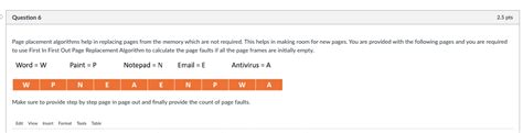 [solved] to use first in first out page replacement algor