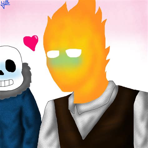 Sans X Grillby By Yulisabrambila On Deviantart
