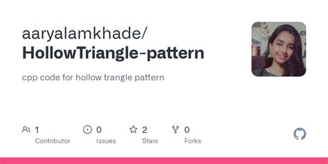 Github Aaryalamkhadehollowtriangle Pattern Cpp Code For Hollow