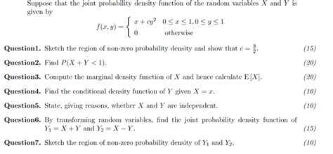 Solved Suppose That The Joint Probability Density Function Chegg
