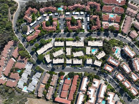 Aerial View Of Middle Class Neighborhood In Carlsbad North County San