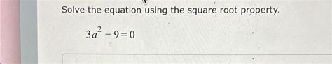 Solved Solve The Equation Using The Square Root Chegg