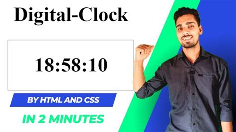 digital clock using html css and javascript in 1 min brajmohan verma