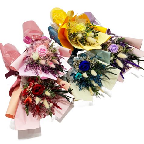 프리저브드꽃다발 프리저브드완제품 135gl장미꽃다발小랜덤6개단위 프리저브드꽃다발 프리저브드완제품 135gl장미꽃다발小랜덤6개단위