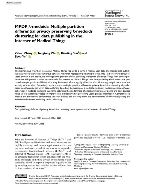 pdf mpdp k medoids multiple partition differential privacy