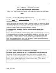 Assignment Week 6 EBP Change Process FORM Docx 1 Week 6 Assignment
