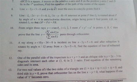 Question number 13Ans is hypotenuse t₁t₂ t₁t₂ 0 0 fixed askIITians