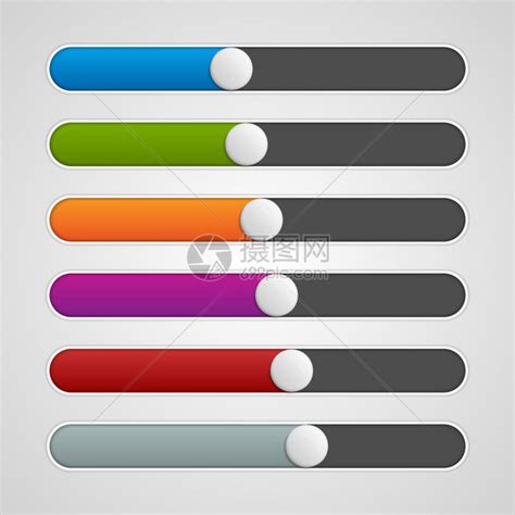矢量ui滑块颜色设置音量控制插画图片下载 正版图片402255091 摄图网