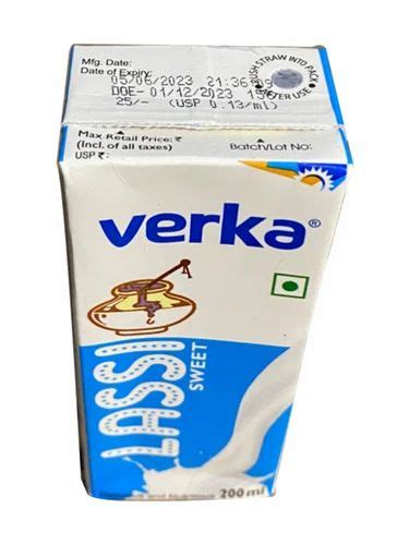 Keep Refrigerated Milk 200ml Verka Sweet Lassi For Cooking At Rs 25