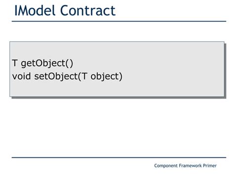 Component Framework Primer For JSF Users PPT