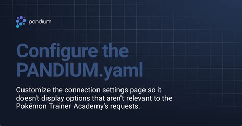 configure the pandium yaml pandium