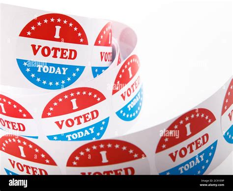 Vote Political Election Stickers With Patriotic American Stars Stock