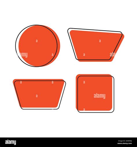 Set Element Shape Geometry With Outline Unique Design Stock Vector Image And Art Alamy