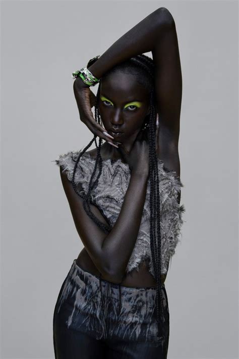 Anok Yai Drawing Black Model Pose Reference