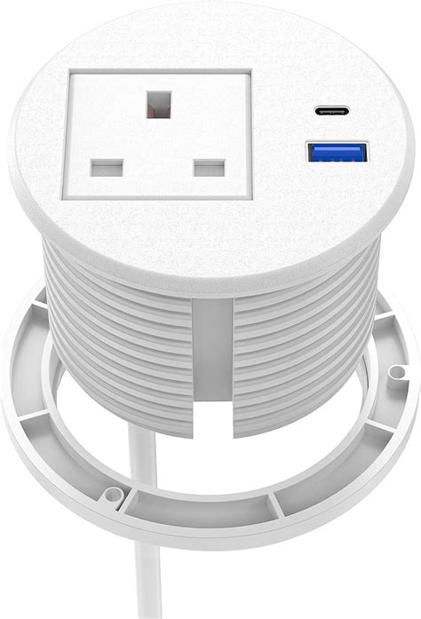 Desk Grommet Power Socket Usb C Pd W Ohuo Hidden Desktop Power Socket Usb C Recessed Power