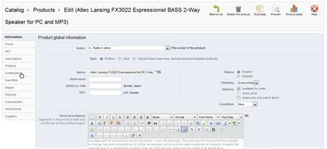 Prestashop 15x How To Set Up Attributes That Impact On Products Price Template Monster Help