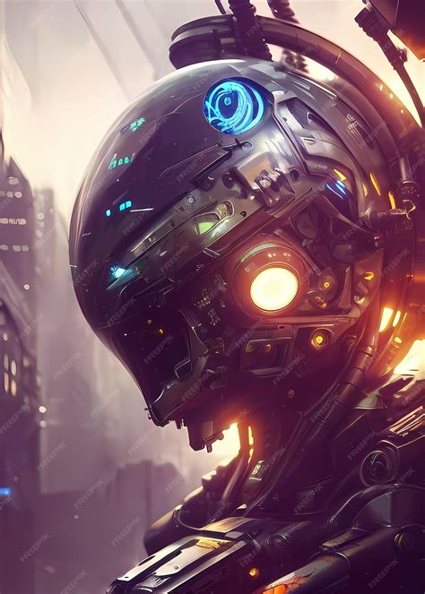 Premium Ai Image Cyberpunk Alien Robot R63