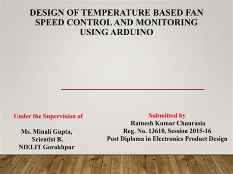 Batch 12temperature Based Fan Speed Control And Monitor Ppt