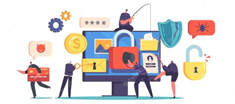 Premium Vector Password Phishing Hacker Attack Concept Hackers