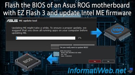 Flash Update The Bios Of An Asus Rog Motherboard With Ez Flash 3 And Update Intel Me Firmware