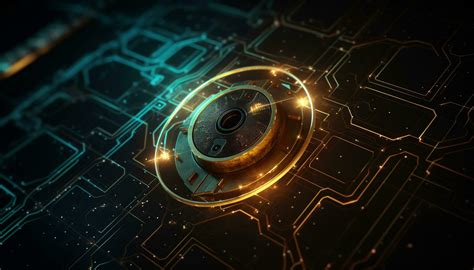 Futuristic Computer Chip Pattern Glows With Blue Semiconductor
