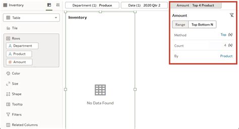 Example Use A Top N Filter To Show The Top Measure Values Based On An Attribute