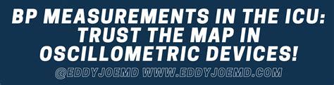 Bp Measurements In The Icu Trust The Map In Oscillometric Devices