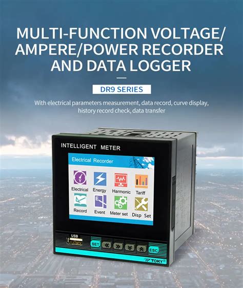 multi function 3 phase power meter recorder data logger
