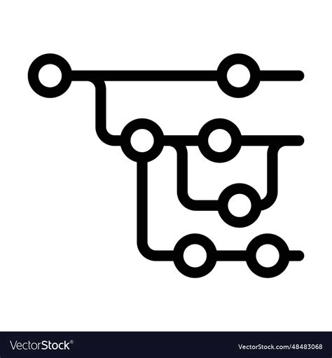 Version Control Software Line Icon Royalty Free Vector Image