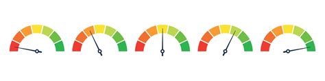 Level Indicator Icon Speedometer Scale Dial Gauge High And Low Risk Bar Vector Illustration