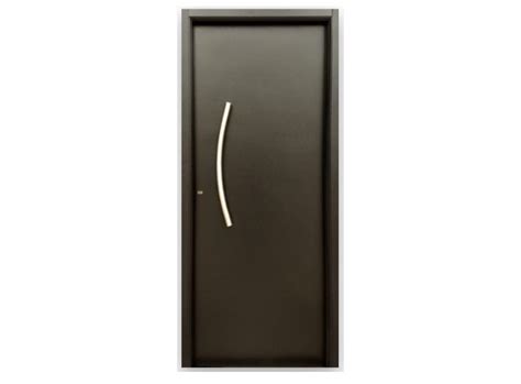 Puerta Doble Chapa Inyectada Lisa Con Barral Curvo Negra Aberturasls