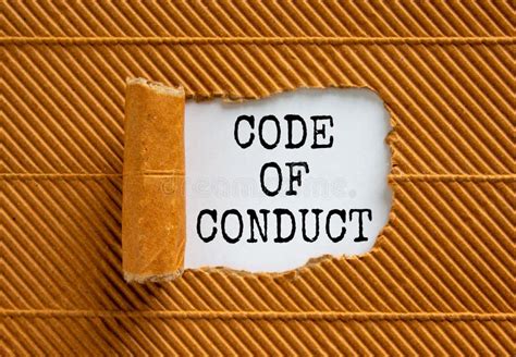 Code Of Conduct Symbol Concept Words Code Of Conduct On Retro Black